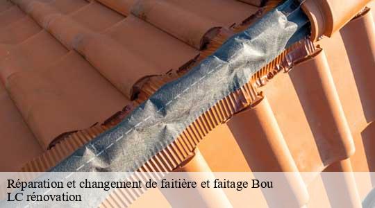 Entreprise réparation et changement faîtière et faîtage à Bou tel: